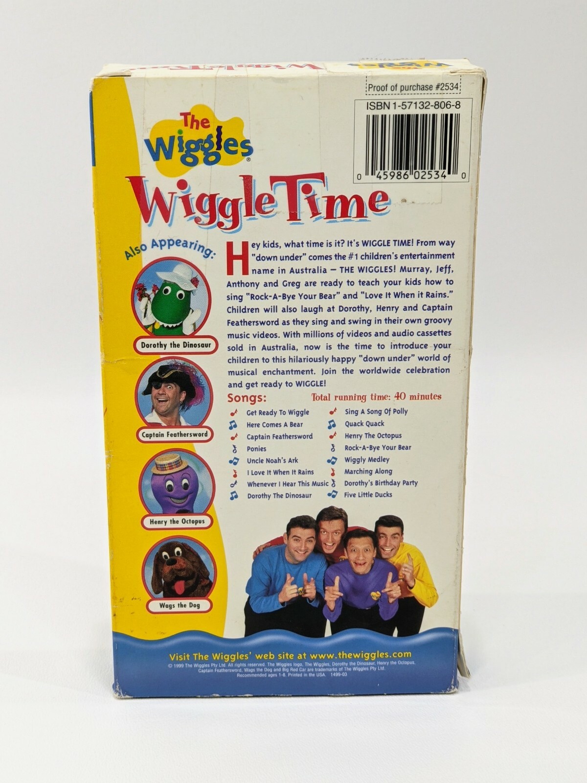 The Wiggles: Wiggle Time VHS VCR Video Tape Children's 45986025128| eBay