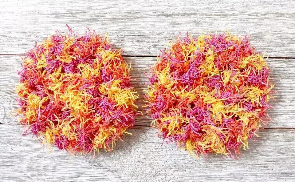 handmade crochet kitchen reusable dish scrubbies sponge zesty pink 3 ...