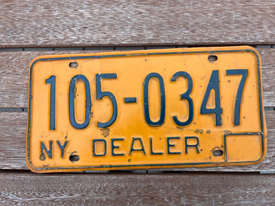 New York State Dealer License Plate 105 0347 | eBay