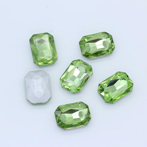 Rectangle Octagon Sharp Back Glass Crystal Rhinestones Jewerly Beads ...