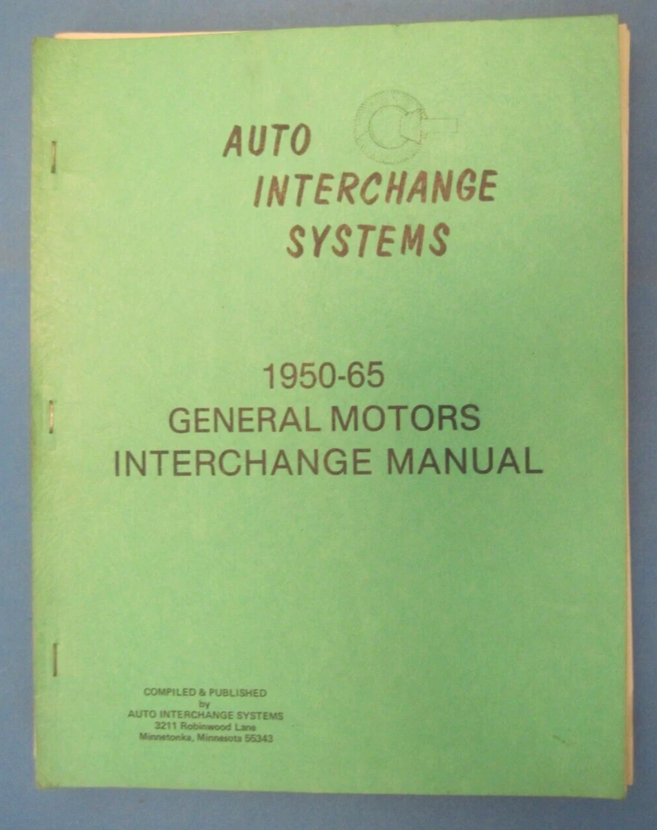 Gm Parts Interchange