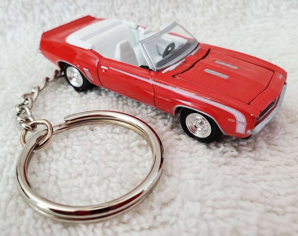 Keychain 1969 Chevy Camaro Convertible Orange - Red '69 Rare Key Chain ...