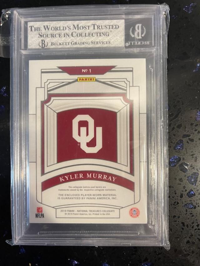 2019 National Treasures Kyler Murray 1/1 Rookie Jordan Jumpman Logo ...