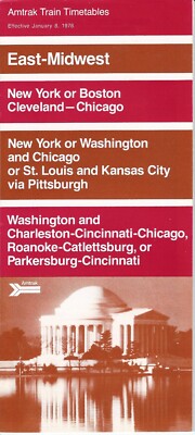 Vintage 1978 Amtrak Train East-Midwest Schedules Timetables Brochure | eBay