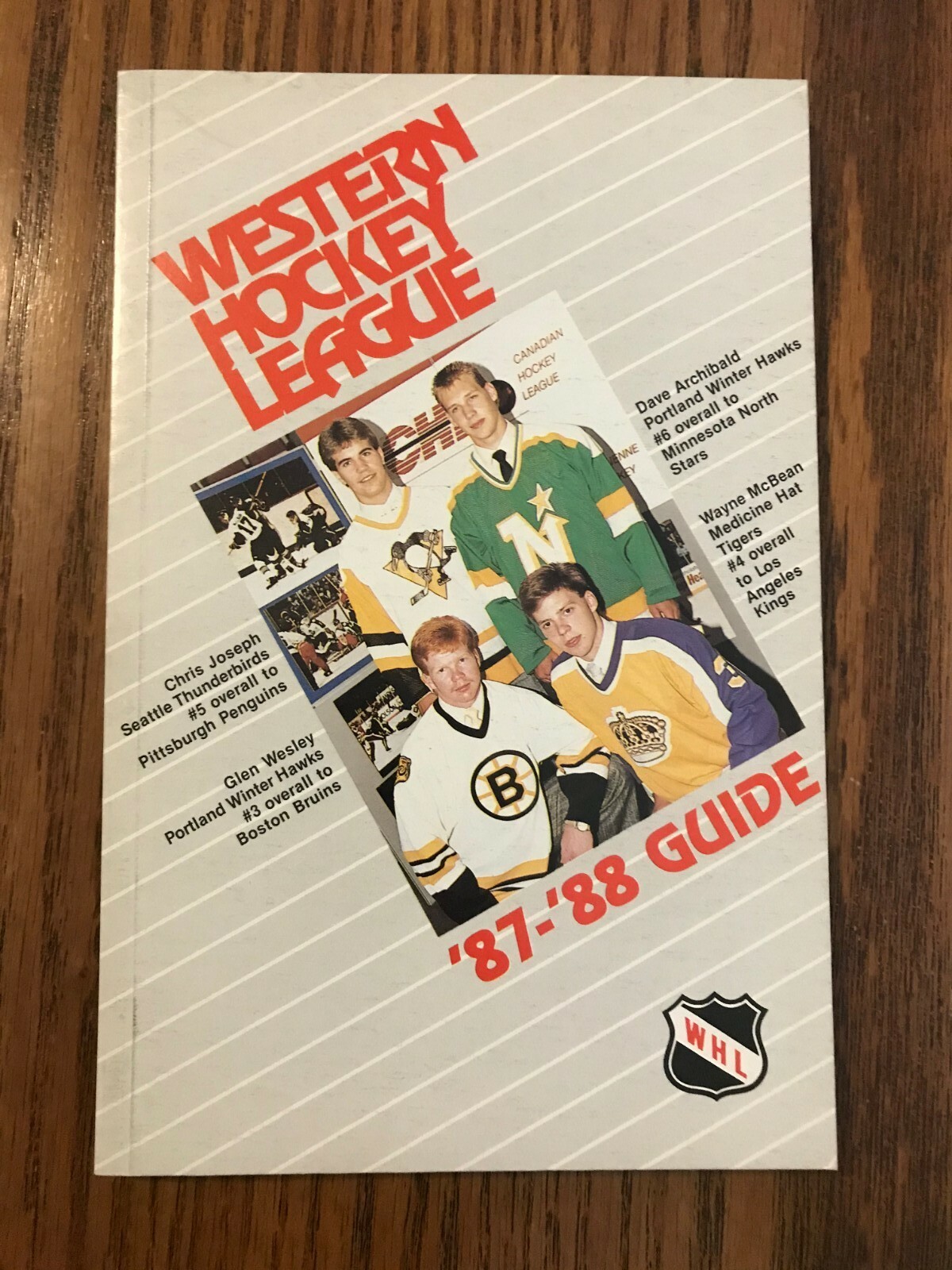 1987-88 WHL Western Hockey League Media Guide Glen Wesley Chris Joseph ...