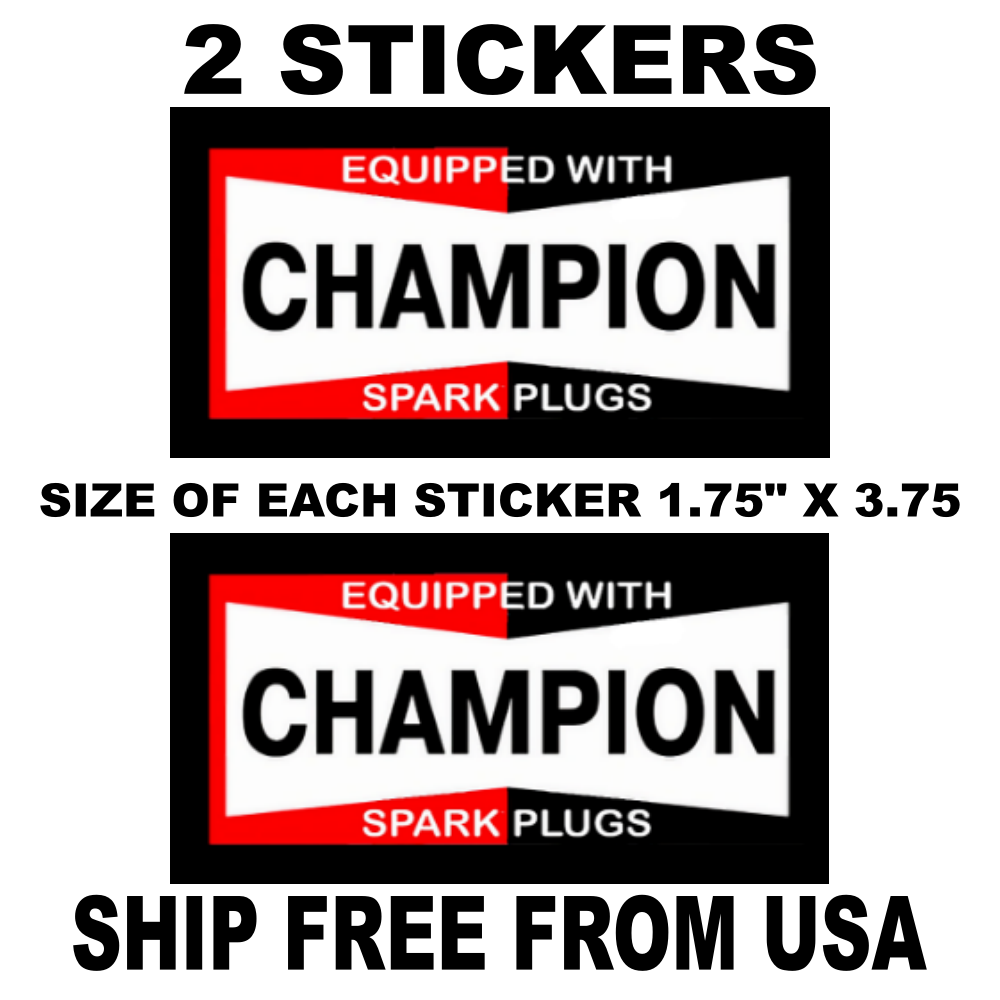 Champion Spark Plug Decal/Sticker/Garage Sign Vintage Replicas 70's ...