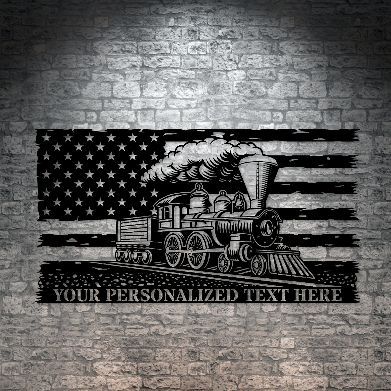 Personalized Railroad Name Metal Sign - US Railroad Worker Metal Wall ...