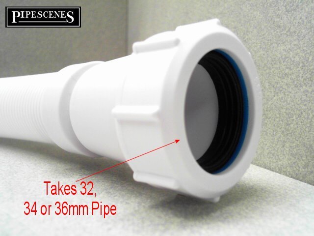 Flexible Waste Pipe Coupling Hose Adjustable for 32mm 34mm 36mm Basin ...