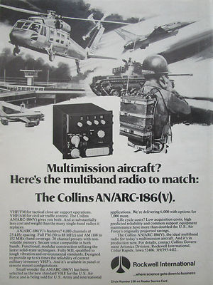9/1980 PUB ROCKWELL COLLINS AVIONICS ARC-186 (V) VHF FM RADIO USAF ...