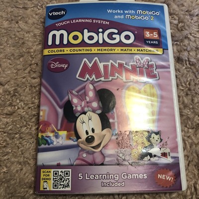 Vtech MobiGo Disney Minnie Mouse Touch Learning System Video Game Ages ...