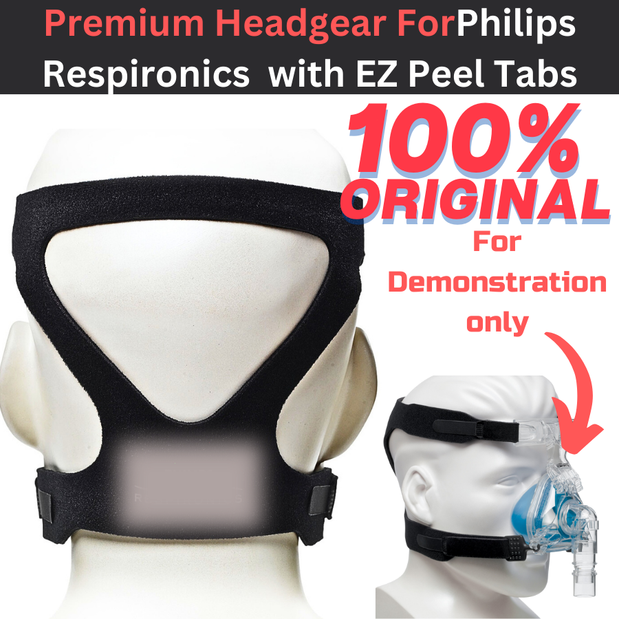 Premium Headgear For Philips Respironic w/ EZ Peel Tabs Comfort Series ...