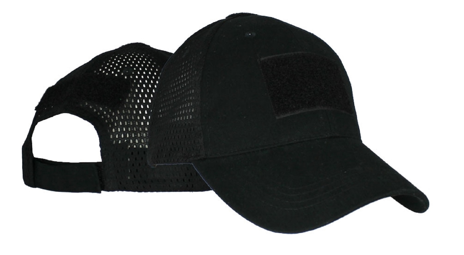 Black 3 Hook & Loop Patch Hat / Blank Mesh Baseball Cap | eBay