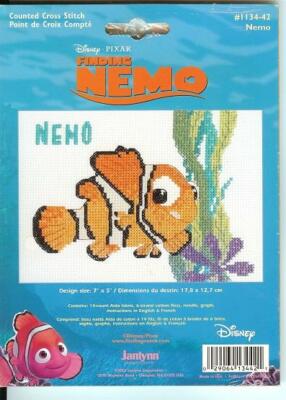 Disney Pixar Counted Cross Stitch Kit Finding Nemo 7"x5" 1134-42 14ct ...