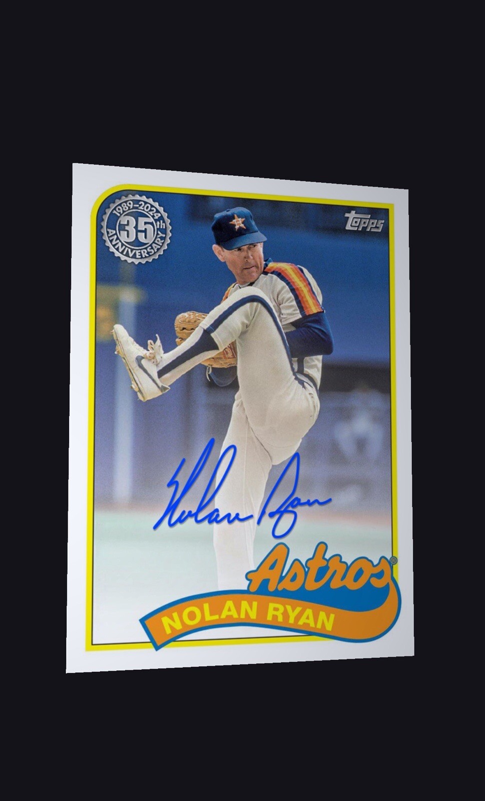 2024 Topps Series 1 NOLAN RYAN Auto 35th 1989 Signature Astros Bunt ...