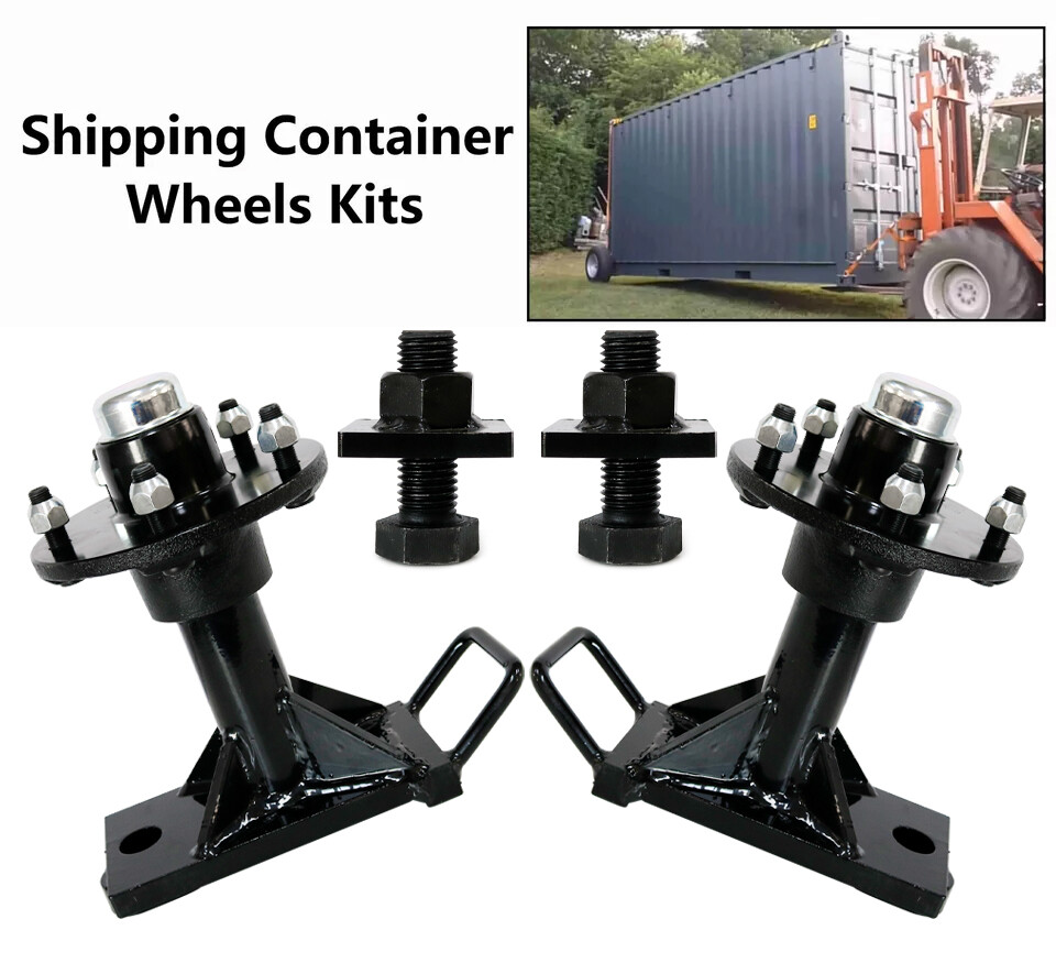 5x 5.5 Lug Superior Shipping Container Wheels Container Moving Kit 2 ...
