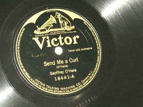 78rpm GEOFFREY O'HARA/LEWIS JAMES send me a curl VICTOR 18441 nice SEE ...
