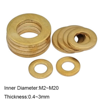 Brass Penny Washers M2 M4 M5 M6 M8 M10 M12 M14 M16 M20 Metric Flat ...