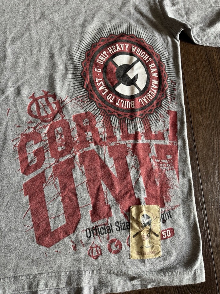 Vintage G Unit Gorilla Unit T Shirt Mens Large Gray 50 Cent Y2K ...