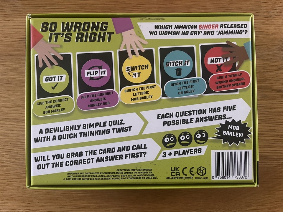 SO WRONG IT’S RIGHT Board Game Card Game COMPLETE VGC | eBay UK