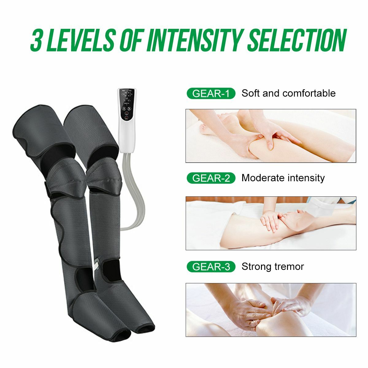Leg Massager With Heat Compression Calf Thigh Foot Massage Muscles ...