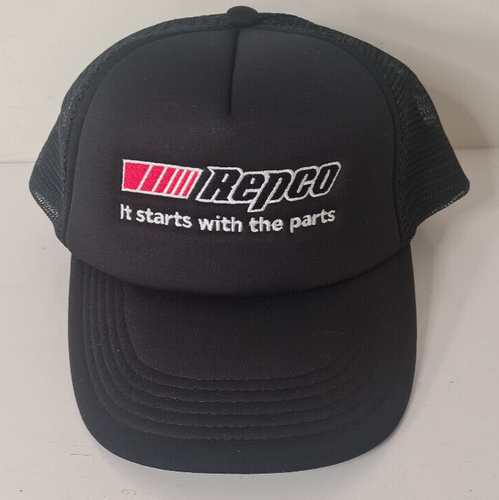REPCO IT STARTS WITH THE PARTS HAT SPORTS CAP BLACK ADJUSTABLE OFFICIAL ...