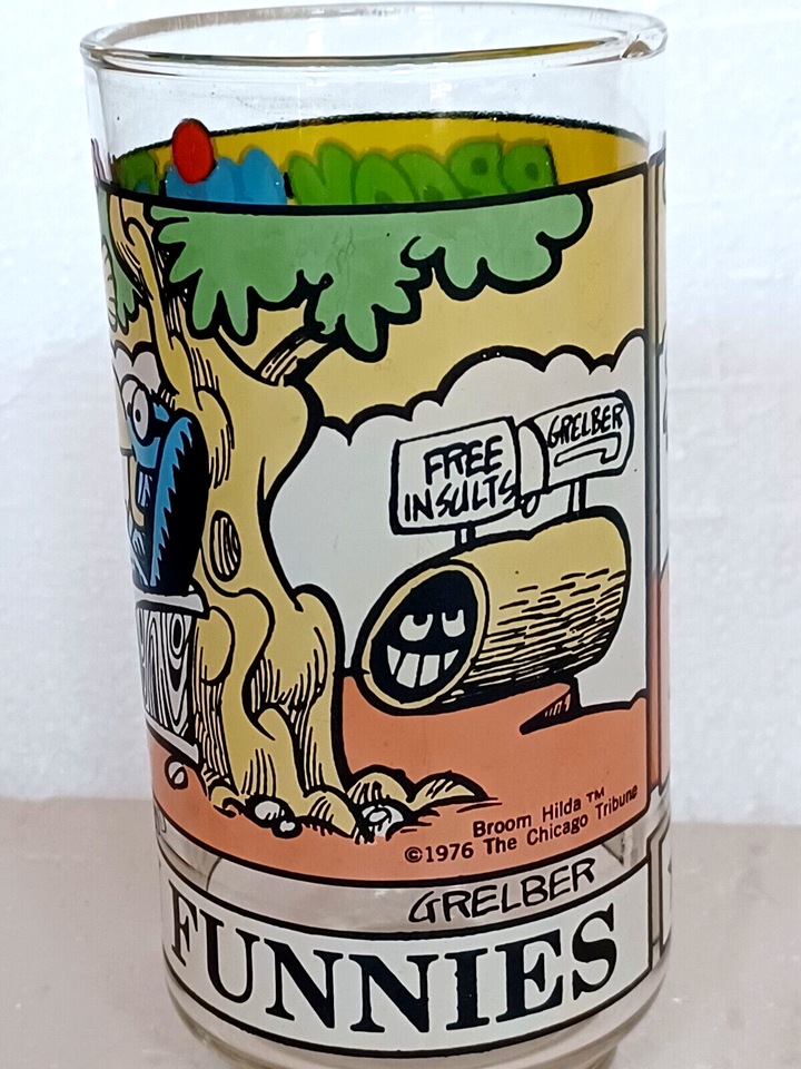 Broom Hilda Grelber Character Glass 1976 The Sunday Funnies Russell ...