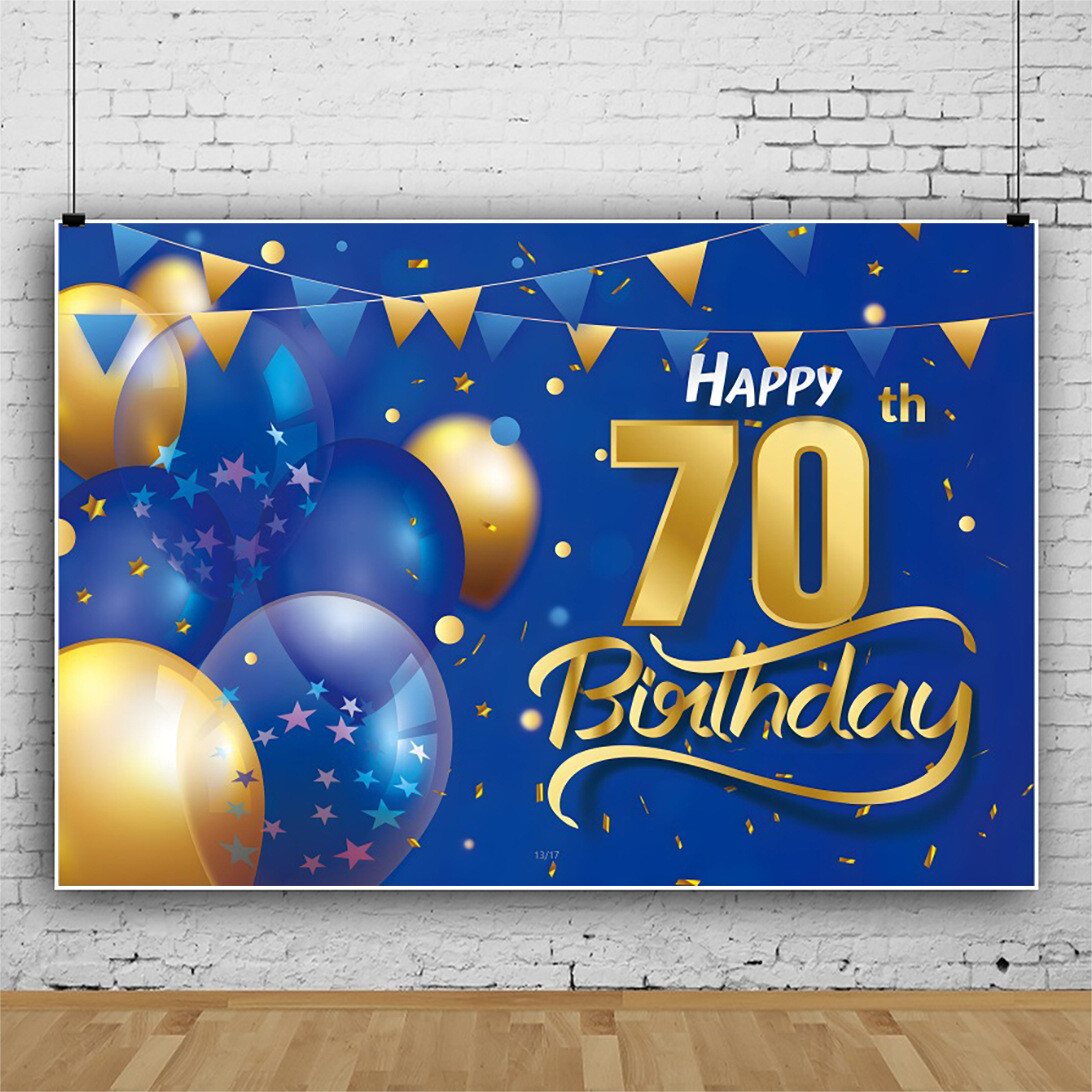 Happy 70th Birthday Posters 70th Birthday Backdrop | Anniversary Photo
