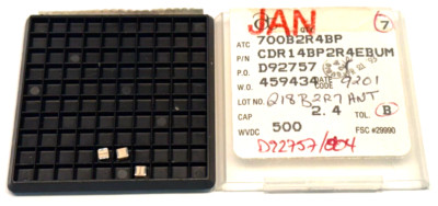 (3 PIECE LOT) CDR14BP2R4EBUM, Cap Cer 2.4pF 500V C0G 0.1pF SMD (1%FR ...