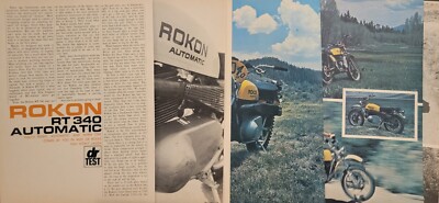 1974 Rokon RT340 Automatic Motorcycle 11pg Test Report Print Article | eBay