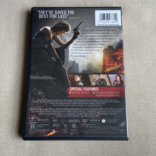 Resident Evil 6: The Final Chapter (DVD 2016) Post-Apocalyptic Thriller ...