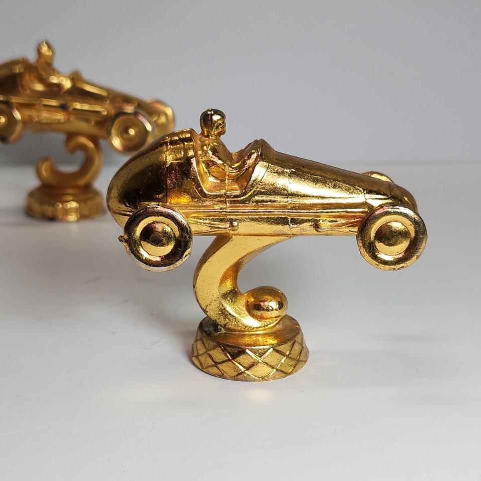 Vintage Automotive Trophy Toppers Lot of 3 Cast Metal Race Car Hot Rod ...