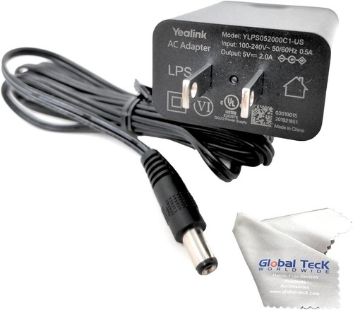 Yealink PS5V2000US 5V 2A Power Adapter for SIP Phones T54W T29G T46S ...