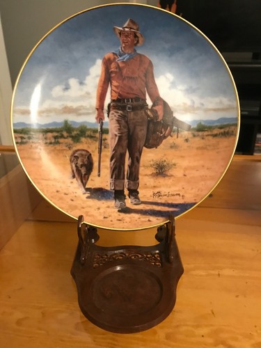 Porcelain Plate, Fine 23K Gold Edge, "Hondo Lane, Cavalry Scout ...