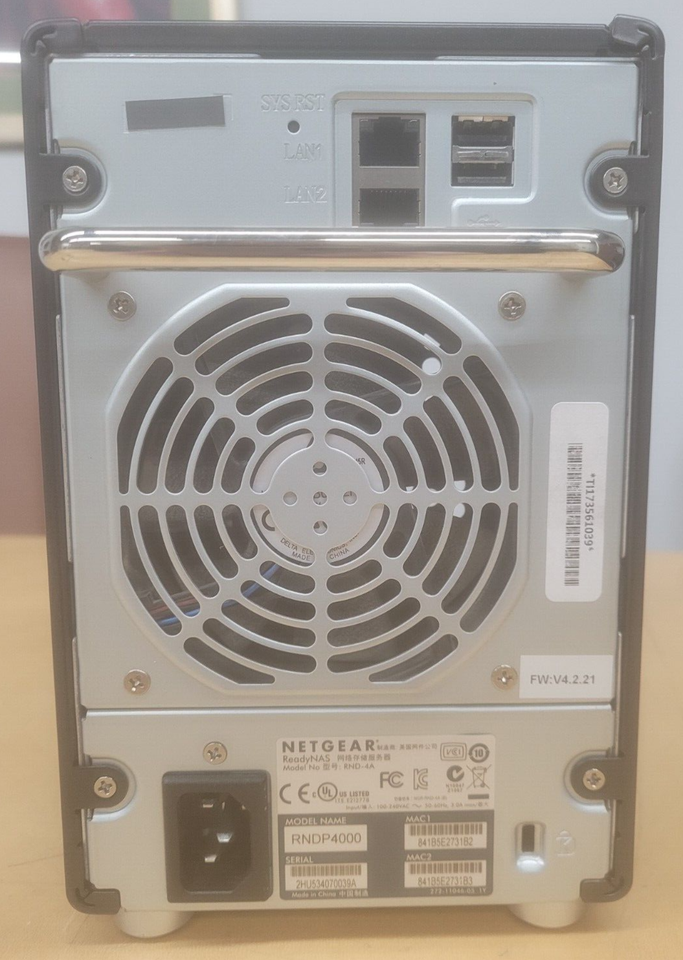 NETGEAR ReadyNAS Advanced Network Storage RND-4A RNDP4000 | eBay