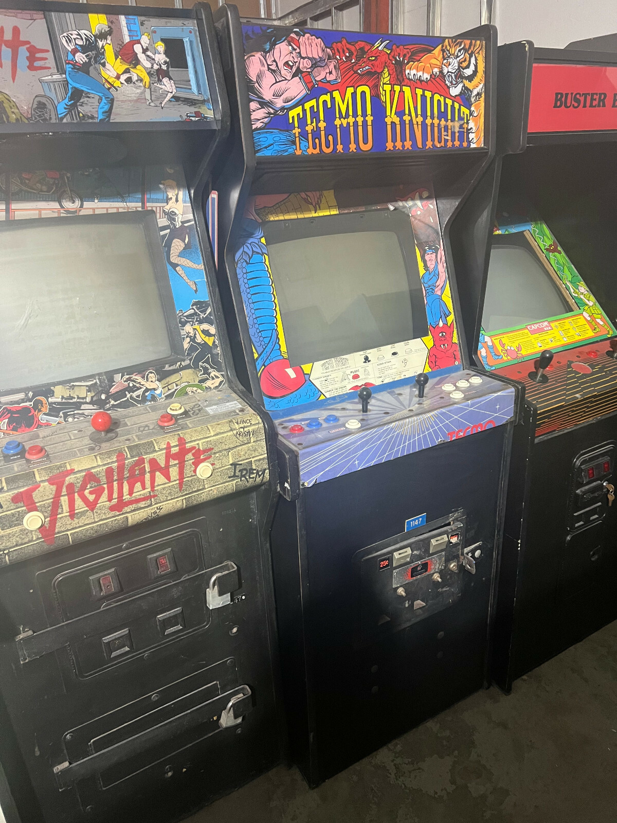 TECMO KNIGHT ARCADE MACHINE by TECMO 1989 (Excellent Condition) *RARE ...