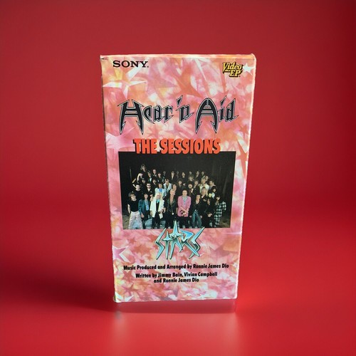 Hear 'n Aid The Sessions VHS Tape Dio Iron Maiden Motley Crue Dokken ...