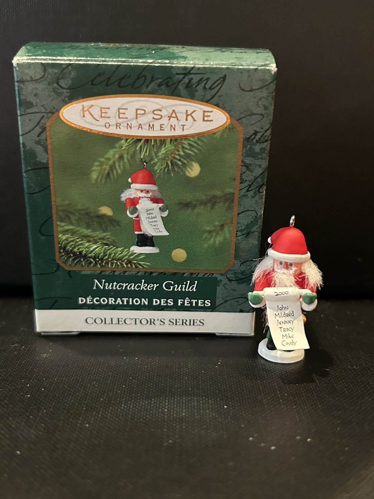 Hallmark "Nutcracker Guild" Santa List 2000 Miniature Keepsake Ornament ...