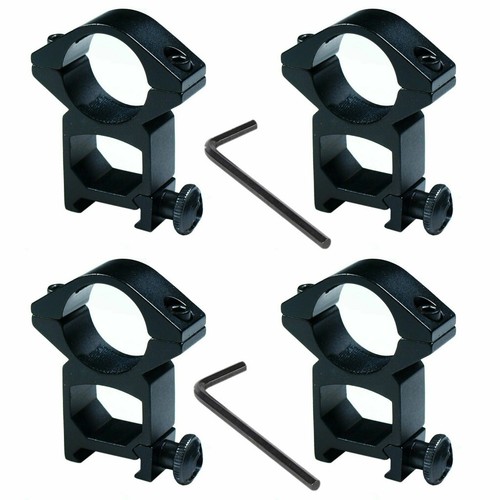 2 Pairs High Profile 1" Scope Ring See Through Picatinny Weaver Rail ...