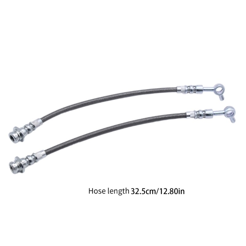 2pcs Brake Lines Stainless Steel Braid Extended Brake Line Hose ...