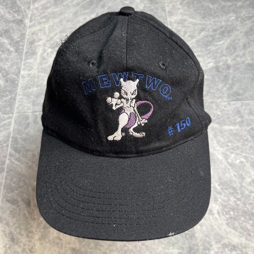 Pokemon Mewtwo Cap Black Color Vintage Head Shot KC CAP 90s Good ...