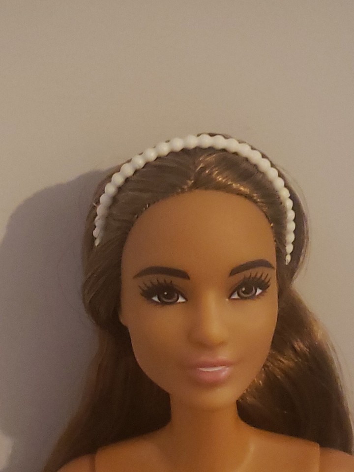 NEW BARBIE WHITE BEADED HEADBAND FOR Barbie ACCESSORY | eBay
