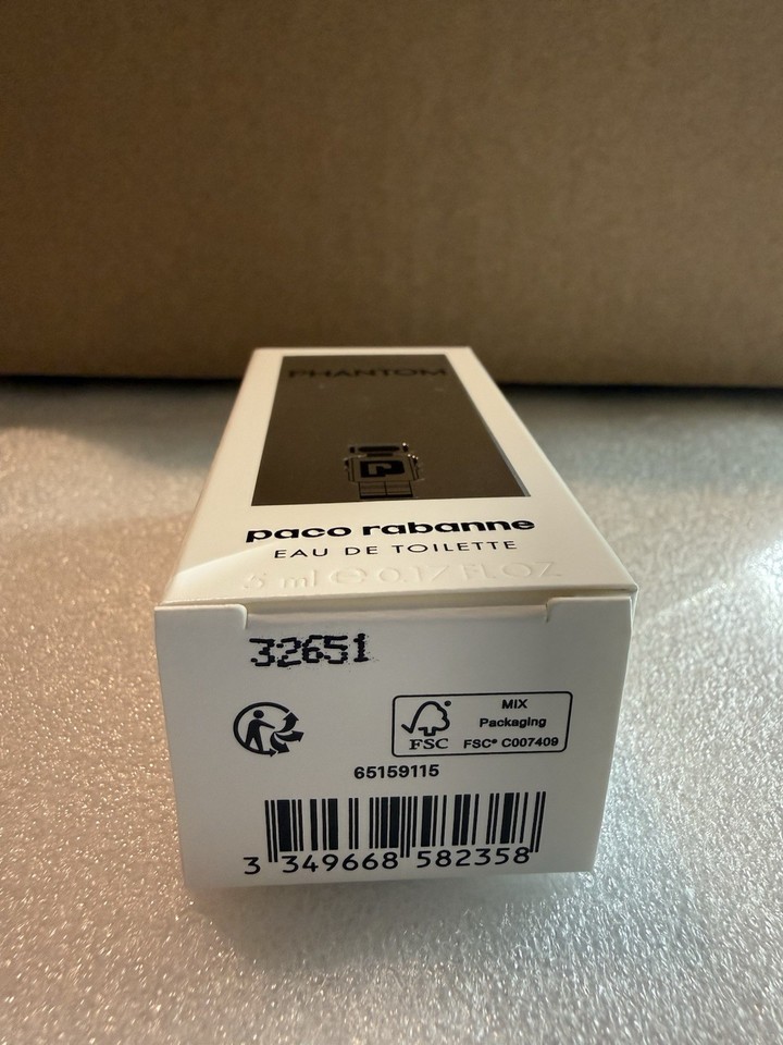 Paco Rabanne Phantom Eau de Toilette Miniature Collectible Perfume 5ml ...