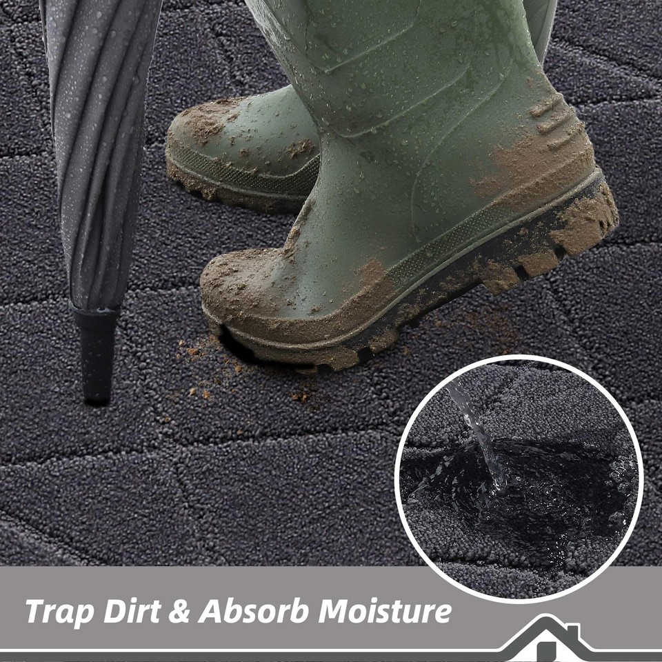Dirt Trapper Door Mat 32" x 48", Doormat Non-Slip Entryway Rugs ...