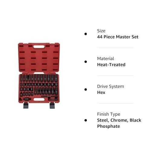 02443A 3/8" and 1/2" Drive Master Impact Socket Set | 38 Piece | Standard | eBay