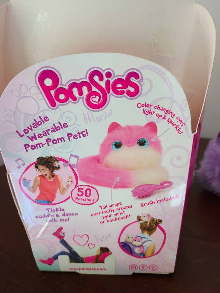 Pomsies Plush Wearable Pom Pom Pet Interactive Toy lot | eBay