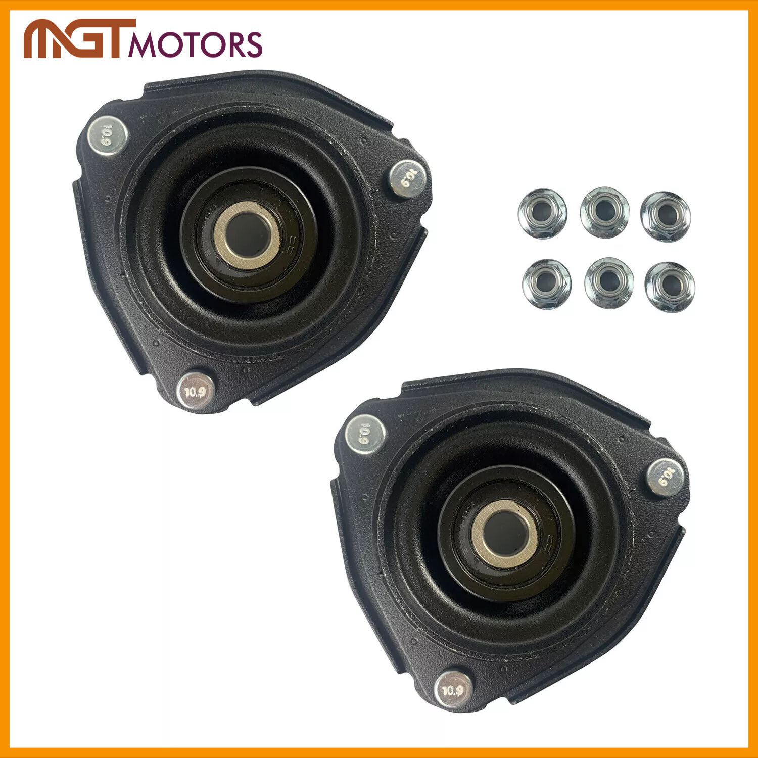 Set of 2 Front Upper Shock Strut Mounts Plate Bushing For 1996-2005 ...