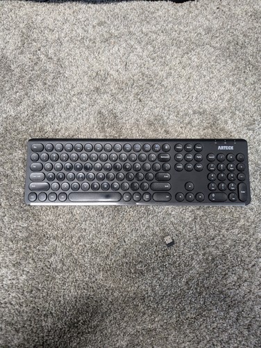 Arteck Wireless Keyboard 2.4G Stainless Steel Ultra Slim Full Size with ...