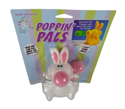 Easter Bunny Rabbit Popper Toy Poppin Pals Shooter Figure 3 Soft Pink ...
