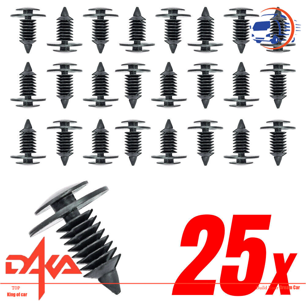 25* Black Clips Door Trim-Panel Retainer Fits Ford TRUCKS F-150 85-15 ...