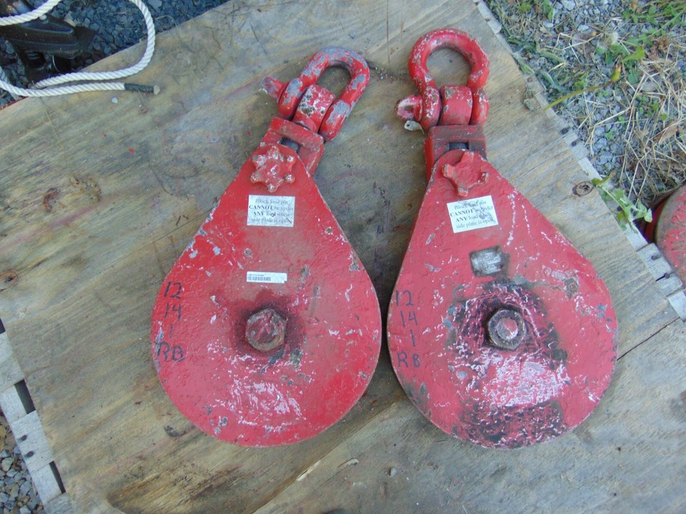 (1) Crosby McKissick 14 Ton Snatch Block Pulley (14" Sheave,3/4"-7/8 ...